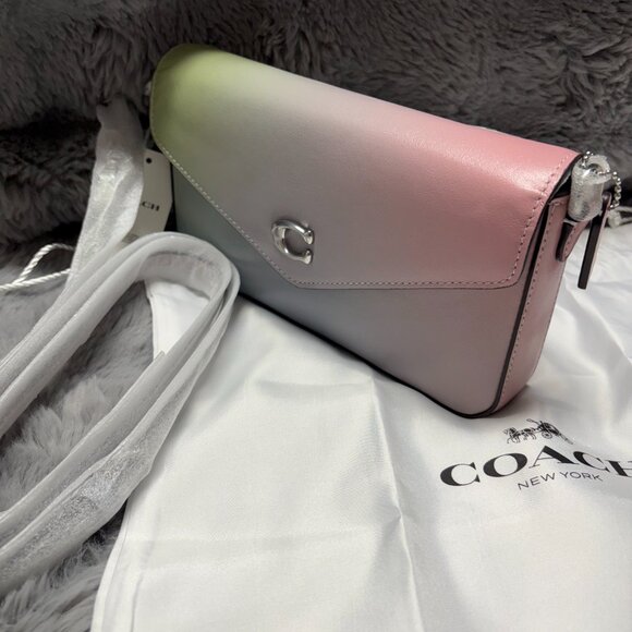 Coach | Bags | Coach Wyn Envelope Ombre Leather Crossbody Bag In Pale ...